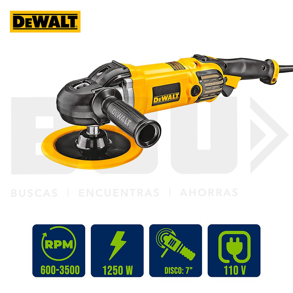 PULIDORA PARA AUTO 7PLG. 1250W DEWALT DWP849X-B3 | Almacenes Bou