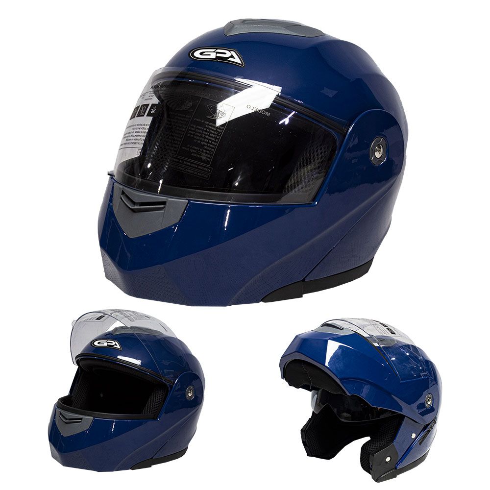 CASCO MOTO ABATIBLE AZUL L TM-18023-L | Almacenes Bou