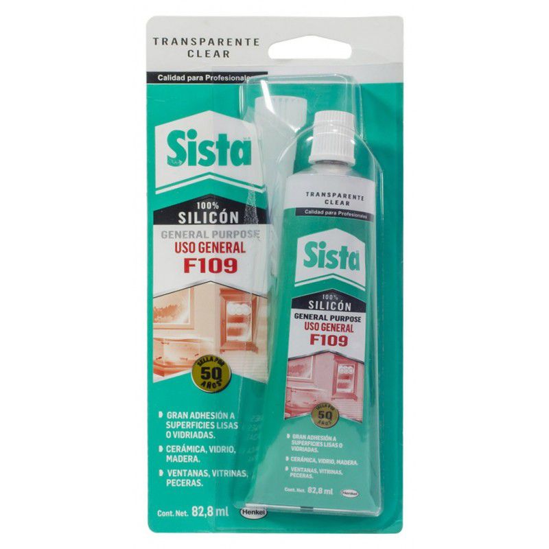 SELLADOR SILICON USO GENERAL TRANSP. 82.8ML F109 SISTA | Almacenes Bou