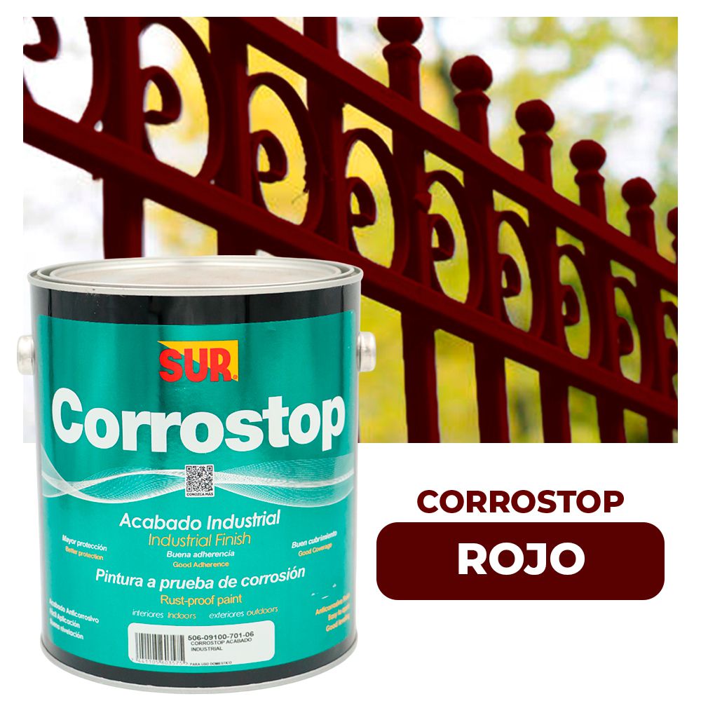 ANTICORROSIVO CORROSTOP 9100 ROJO GALON SUR | Almacenes Bou