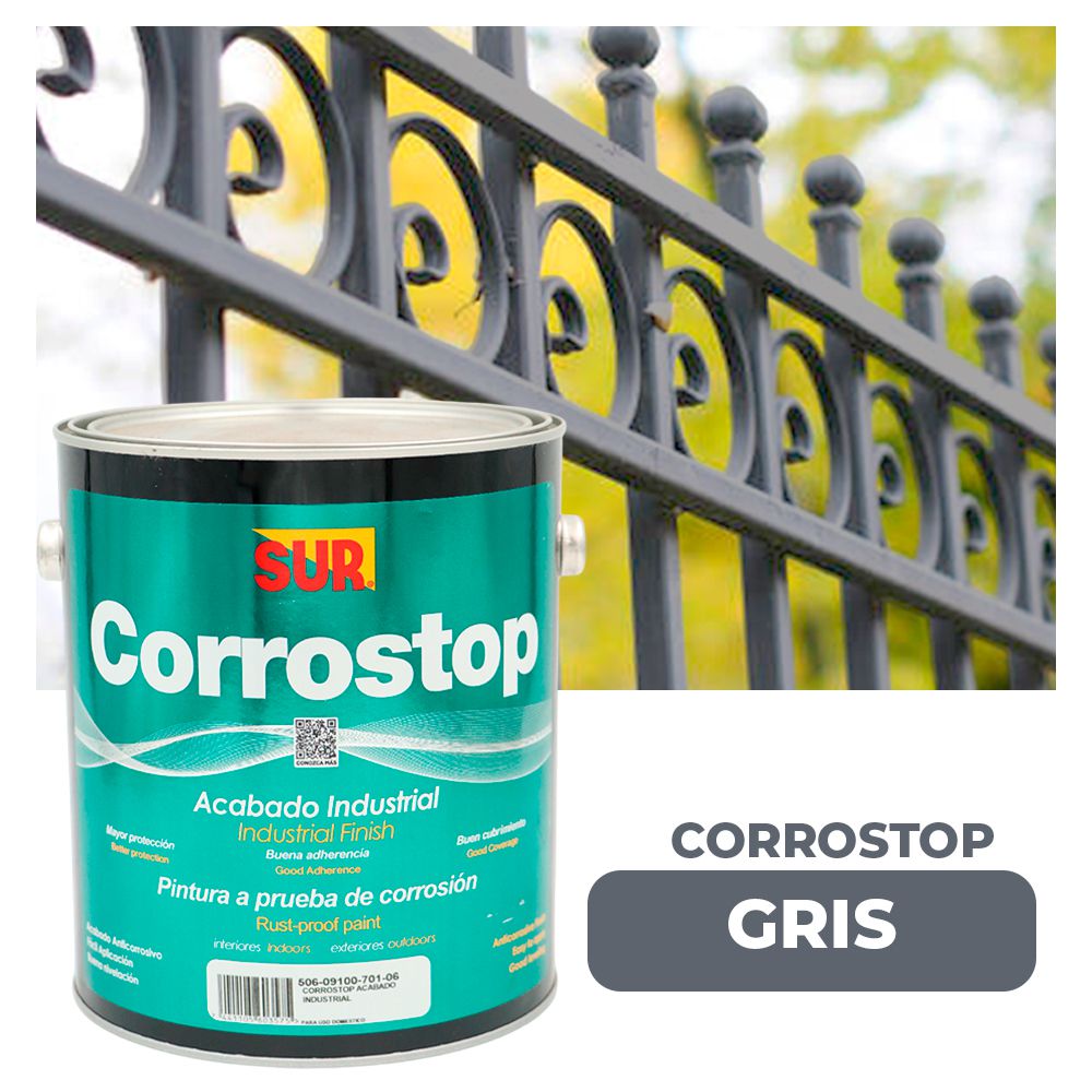 ANTICORROSIVO CORROSTOP 9100 GRIS GALON SUR | Almacenes Bou