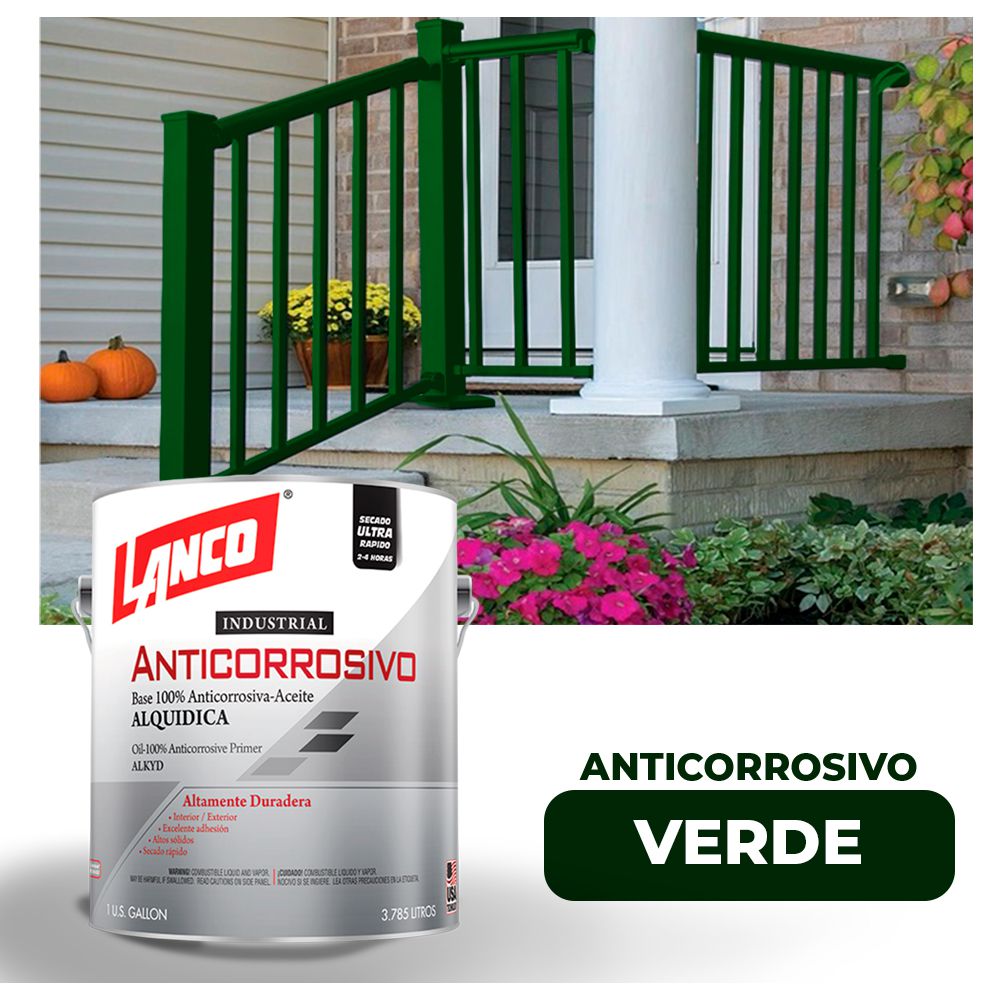 ANTICORROSIVO BRILLO INDUSTRIAL VERDE GLN LANCO | Almacenes Bou