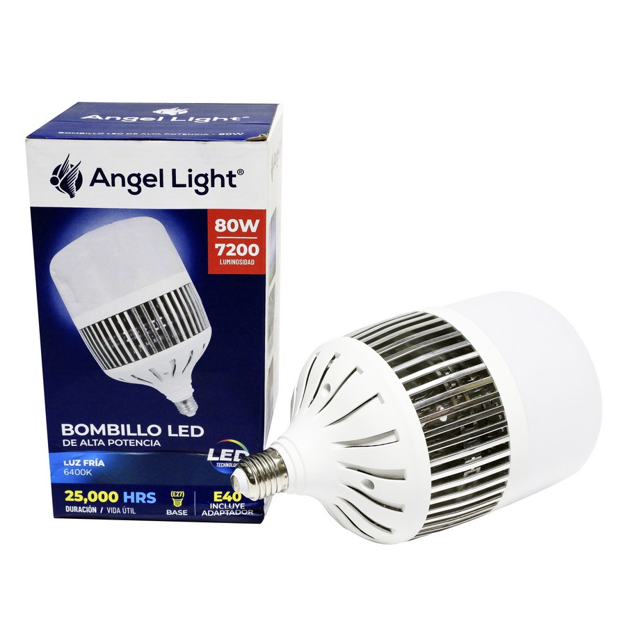 BOMBILLO LED ALTA POTENCIA ANGEL LIGHT 80W A105-GFS-80W | Almacenes Bou