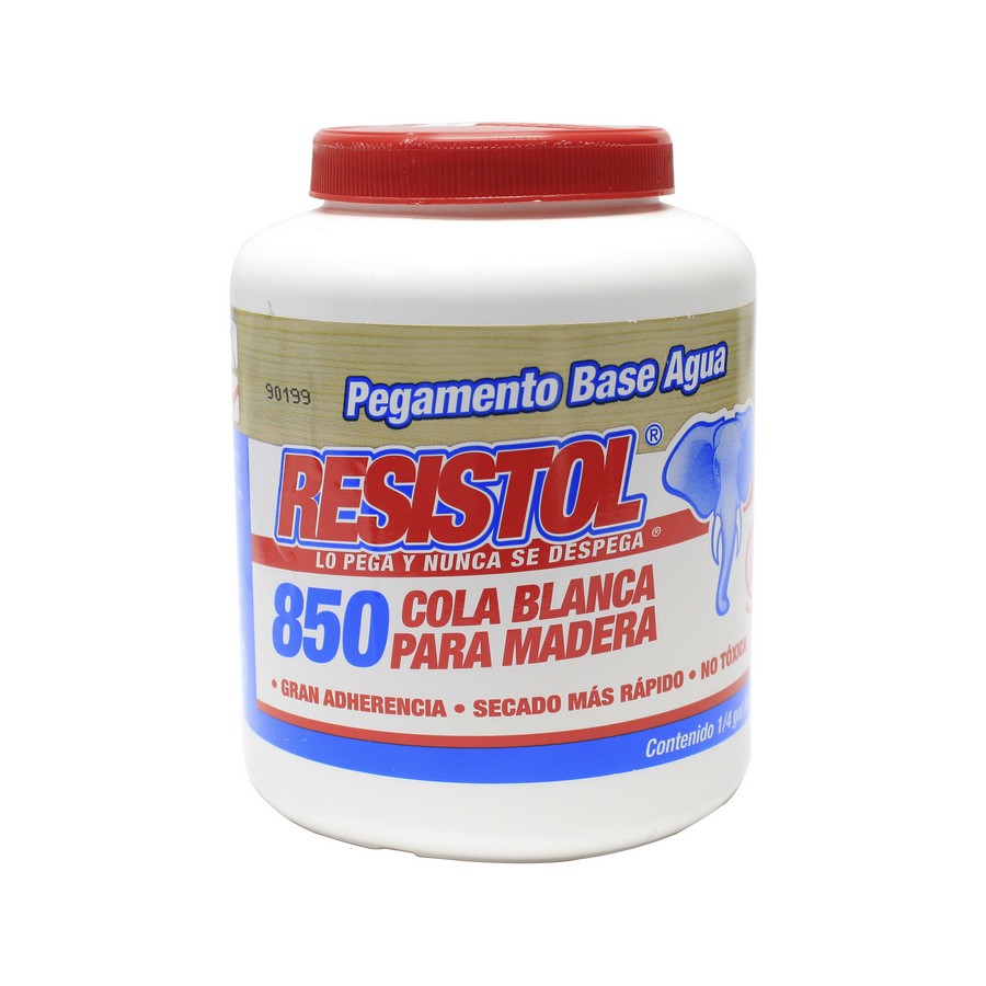 PEGAMENTO COLA BLANCA RESISTOL 850 1/4 FULLER | Almacenes Bou