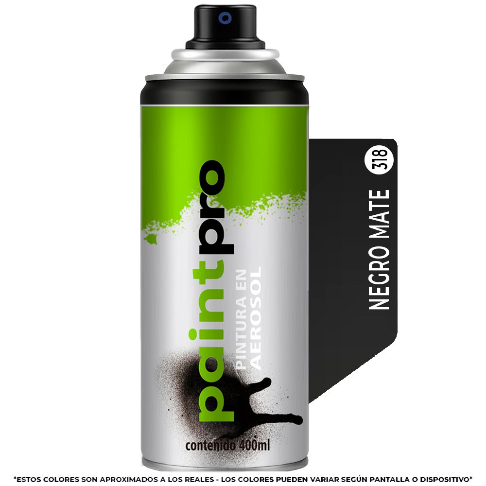 SPRAY PAINT PRO NEGRO MATE 4 | Almacenes Bou