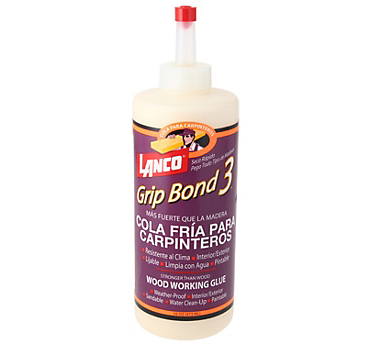 PEGAMENTO PARA CARPINTERIA GRIP BOND 3 - 4OZ. LANCO | Almacenes Bou