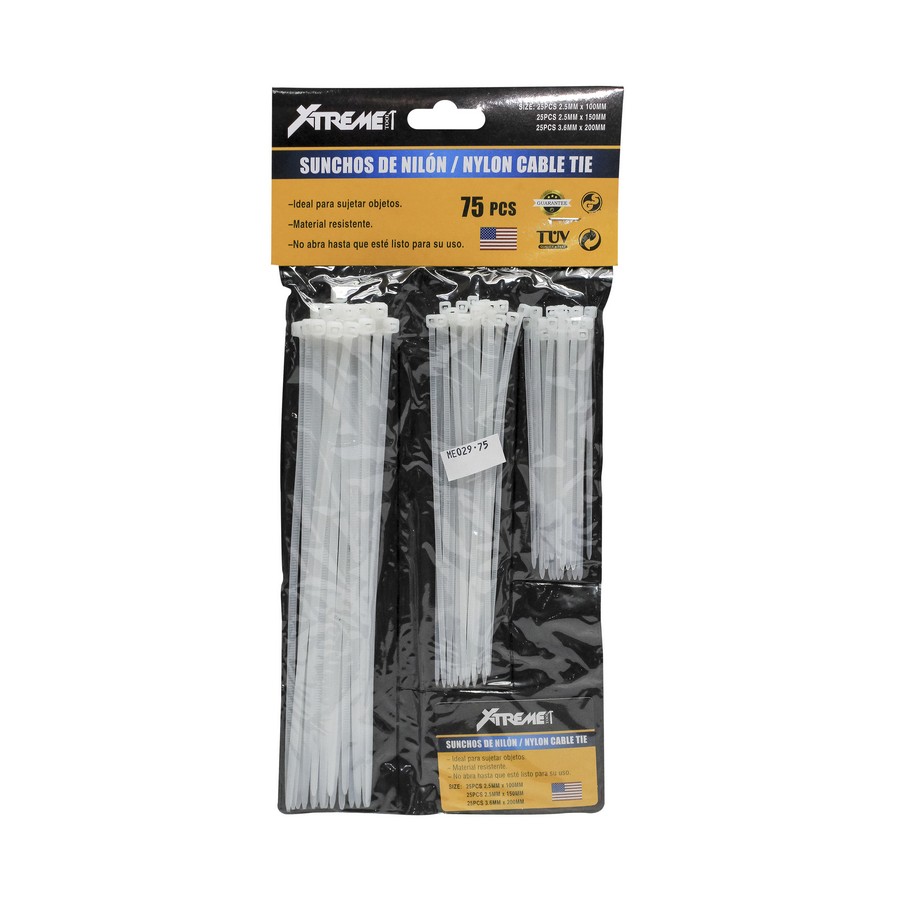 KIT CINCHOS PLASTICOS BLANCOS XT-F042 | Almacenes Bou