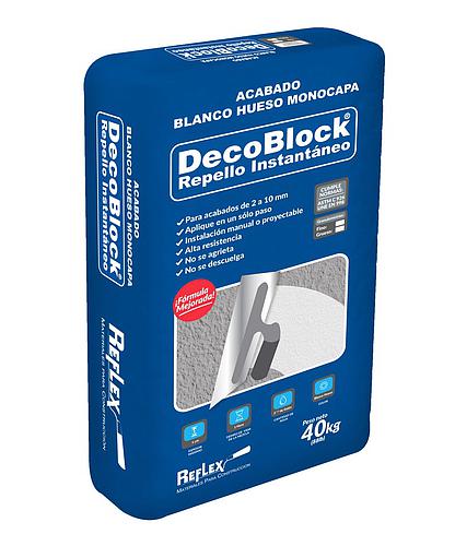 DECOBLOCK BLANCO GRANO FINO INTERIOR 40KG. REFLEX | Almacenes Bou